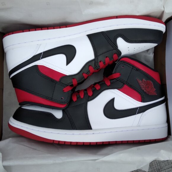 Jordan | Shoes | Air Jordan Mid Gym Red Black Toe | Poshmark